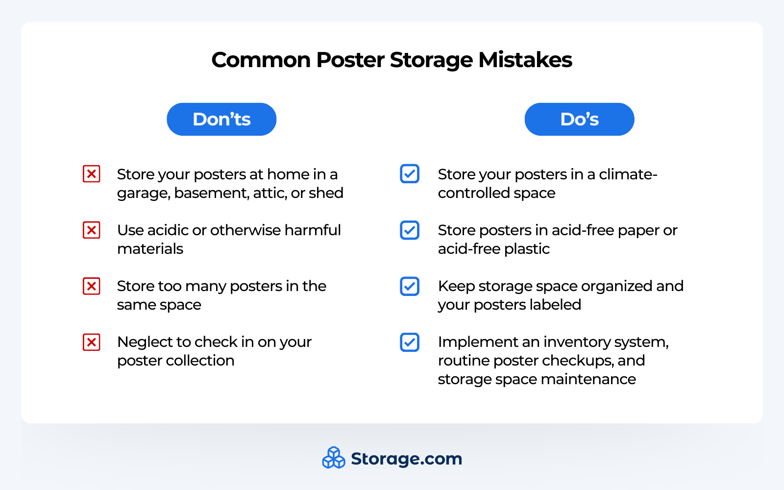 The Best Way To Store Posters: At-Home and Self-Storage Poster ...